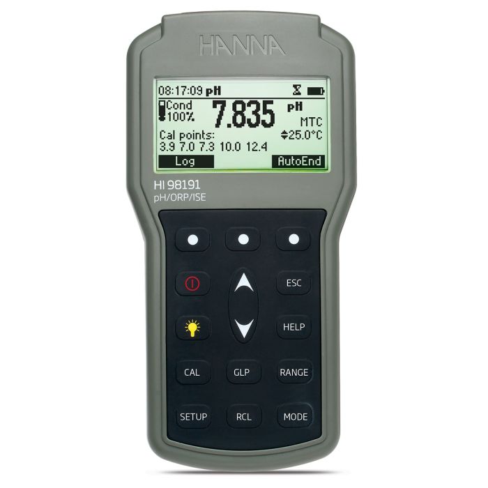 Medidor Profesional de pH / ORP / ISE Portátil e Impermeable - HI98191 | Hanna Instruments Chile