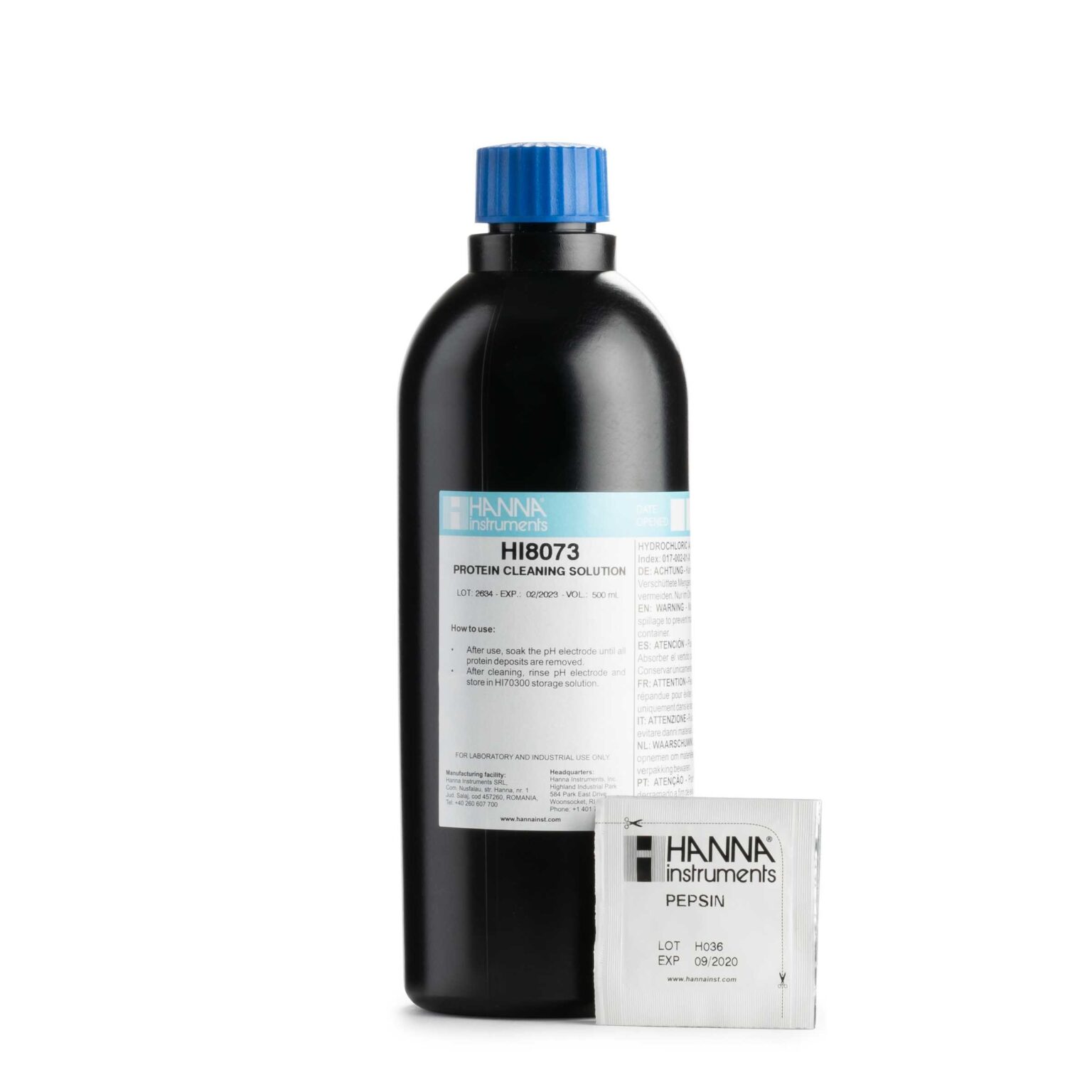 Solución de Limpieza para Proteínas en Botella FDA (500 mL) - HI8073L | Hanna Instruments Chile
